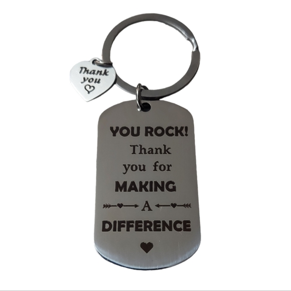 Other | Thank You Keychain You Rock Thank You For Making A Difference ...